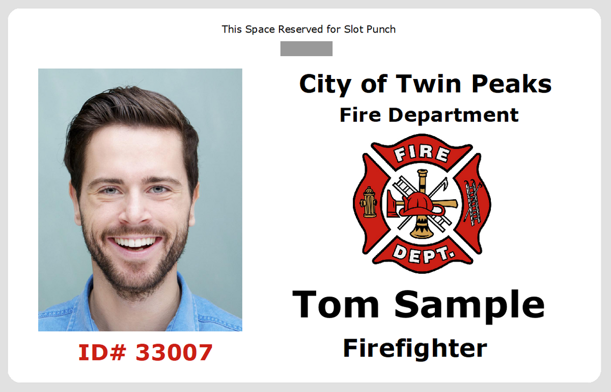 Firefighter ID Card - Landscape - 30mil PVC – Dashbadge ID Store